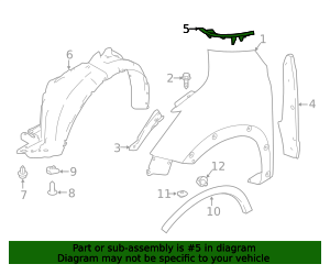 2018-2024 Nissan Kicks Fender Ledge Cover 66895-5RB0B | Hoffman Nissan ...