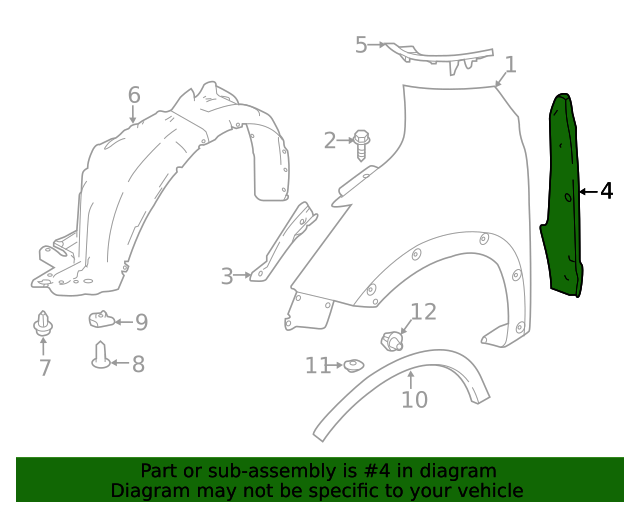 2018-2019 Nissan Kicks Rear Seal - Passenger Side (RH) 63814-5RB0A ...
