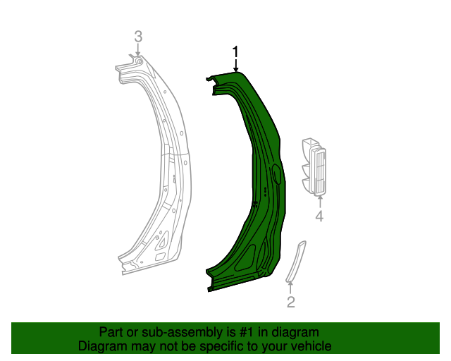 2007-2021 Toyota Tundra Side Panel 61612-0C090 | Toyota Parts