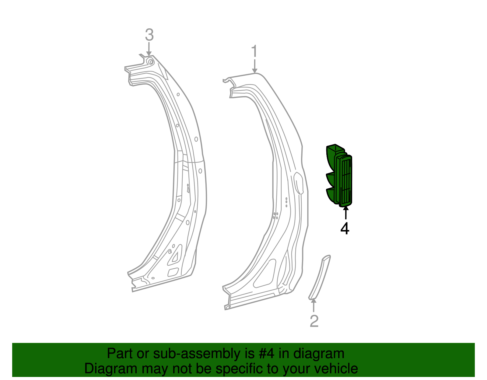 Genuine Toyota Vent Louver part# 62905-0C020 for 2007-2021 Toyota ...