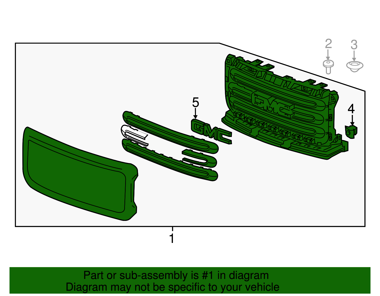 2015-2020 GMC Canyon Grille Assembly 84733966 | GM Parts Center