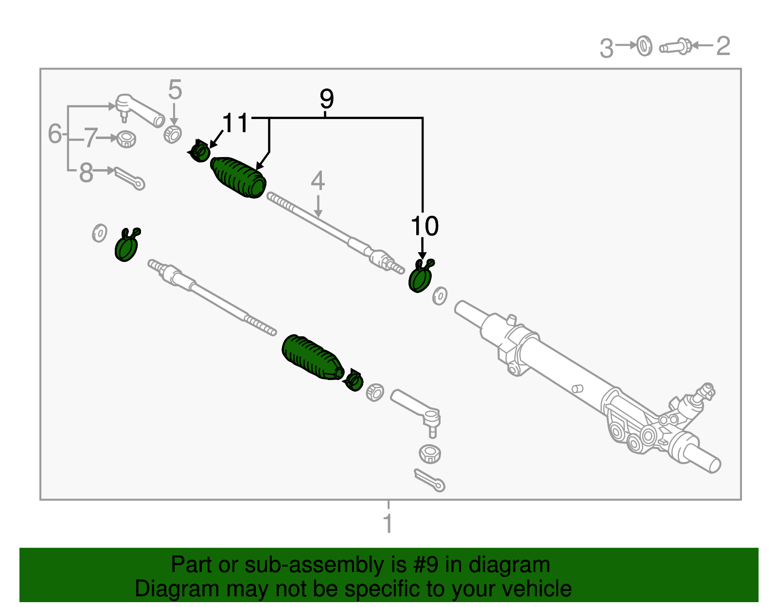2017-2024 Nissan TITAN Rack And Pinion Bellows Kit DH203-4KH0A | My ...