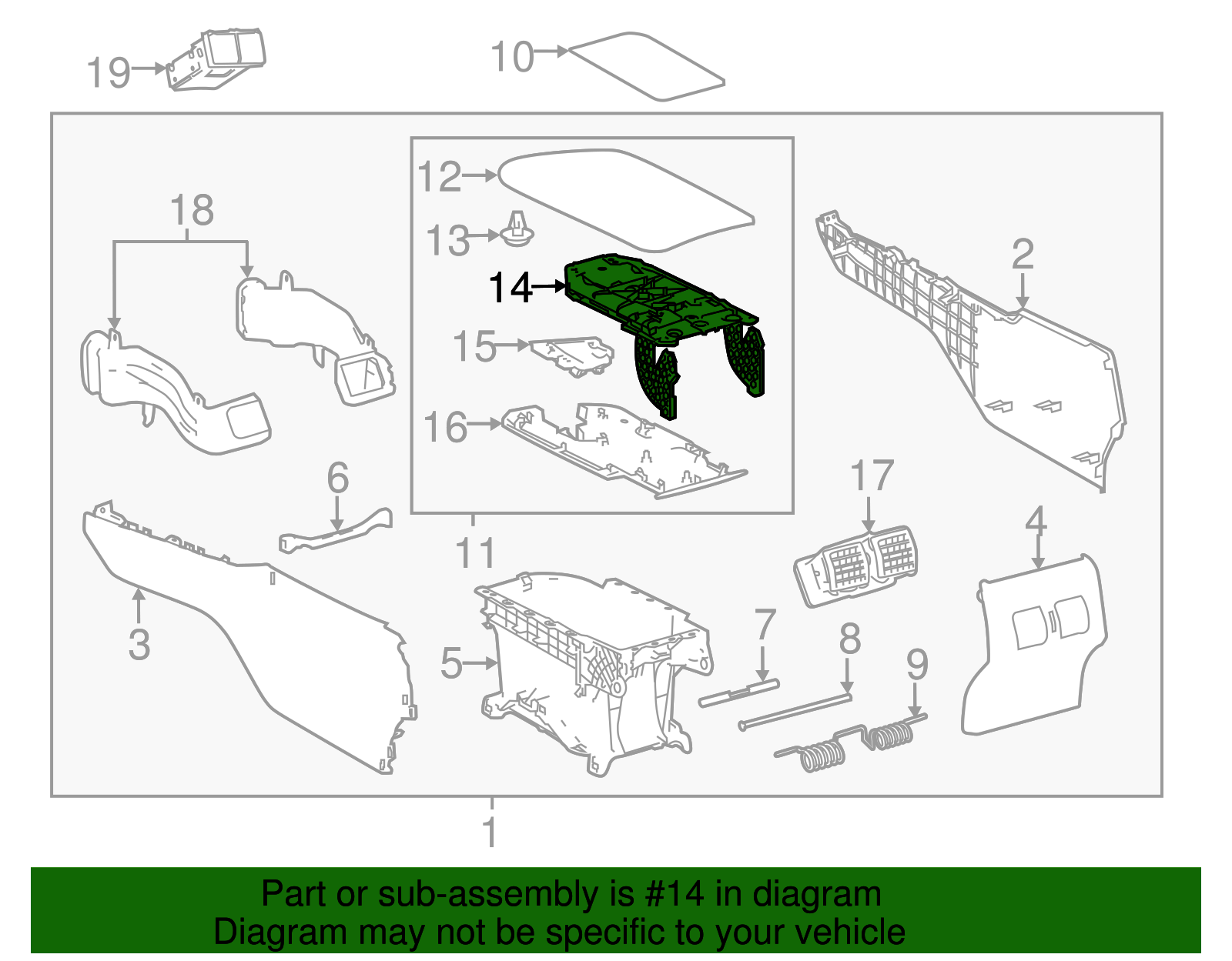 2018-2024 Toyota Camry 2018-2024 Toyota Camry - Console Hinge 58907 ...