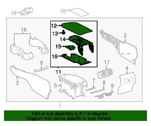 2018-2023 Toyota Camry Console Armrest (Rear) 58920-06110-C5 | OEM ...