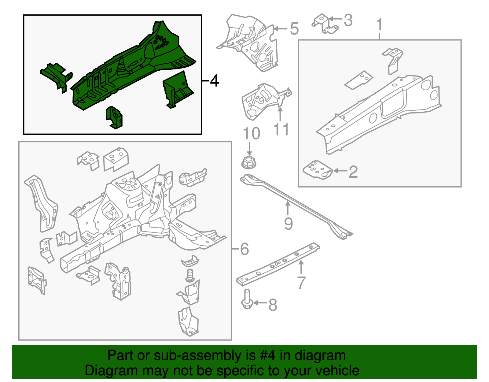 BB5Z-16B044-A - Upper Inner Rail 2011-2019 Ford | Big 3 Auto Parts