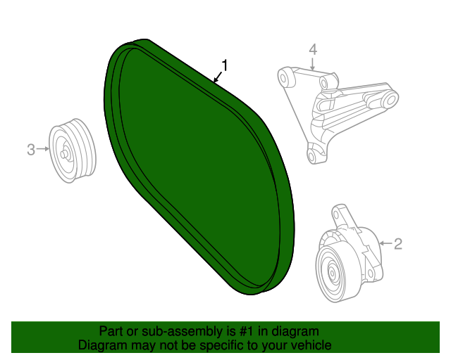 2015-2018 Mercedes-Benz V-Ribbed Belt 003-993-14-96 | Mercedes-Benz Parts