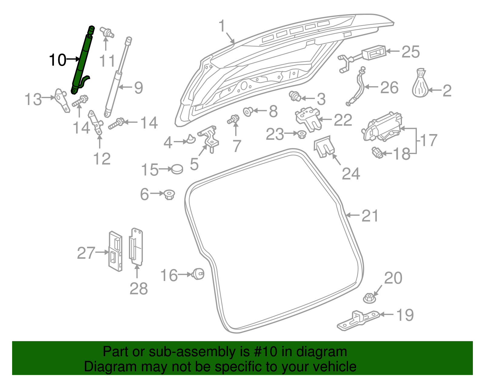 2018-2021 Volkswagen Tiguan Power Cylinder 5NA-827-851-A-905 | OEM ...