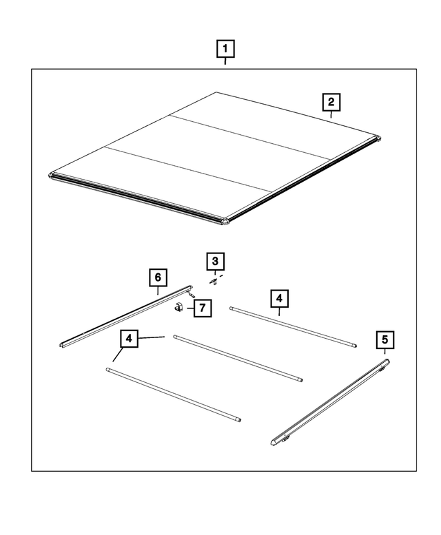 2014-2019 Ram Tonneau Cover Rail, Right 68161076AD | Mopar Factory Parts