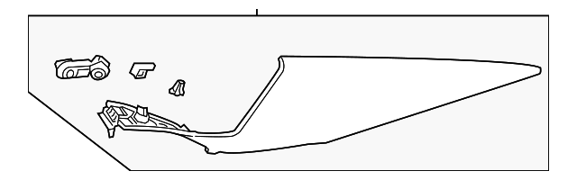 2013-2019 Cadillac XTS Jet Black Driver Side Body Side Rear Window ...