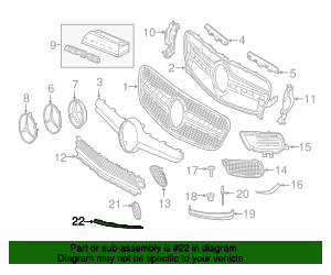 156-885-33-01 - Trim Molding 2018-2020 Mercedes-Benz GLA 45 AMG ...
