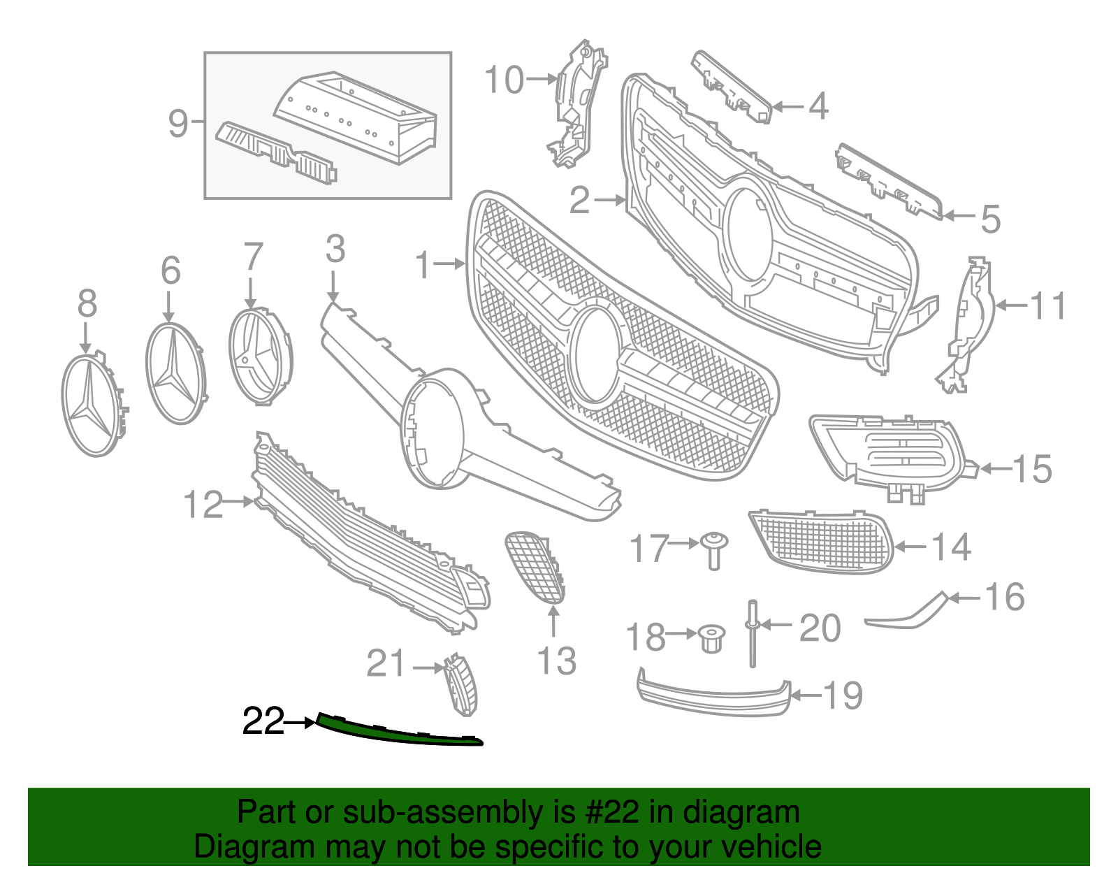Genuine OEM Trim Molding | 156-885-29-01 | Fits Select 2018-2020 ...