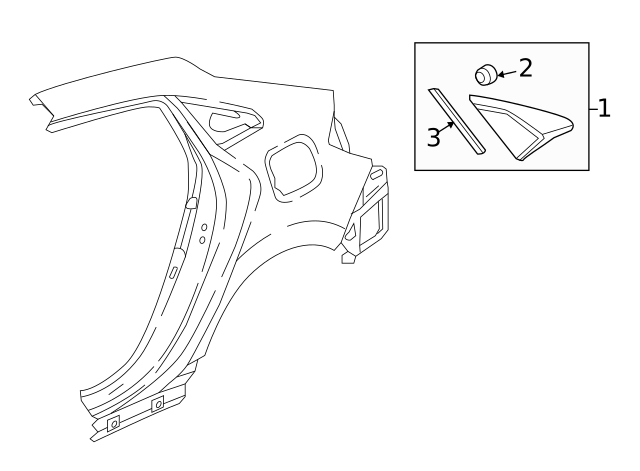 75474-TGH-A02 - Quarter Finish Panel 2017-2021 Honda Civic | Honda ...