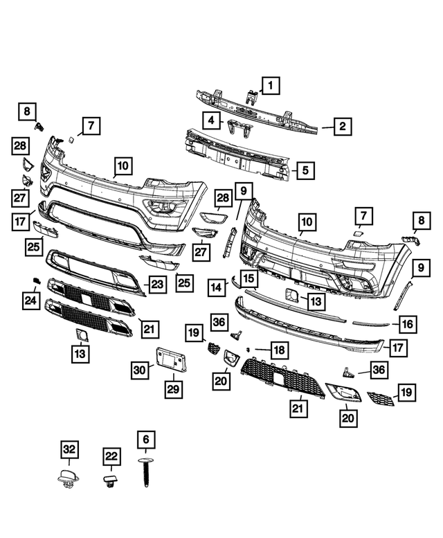 2018 Jeep Grand Cherokee Fascia Applique 6ED57SZ7AA | Mopar Estores