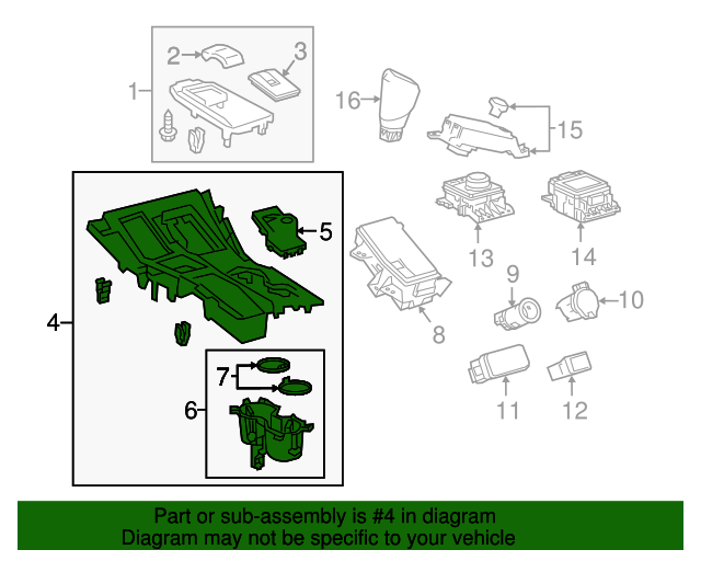 2018-2021 Lexus Console Trim Panel 58805-78030-C1 | AutoNationParts.com