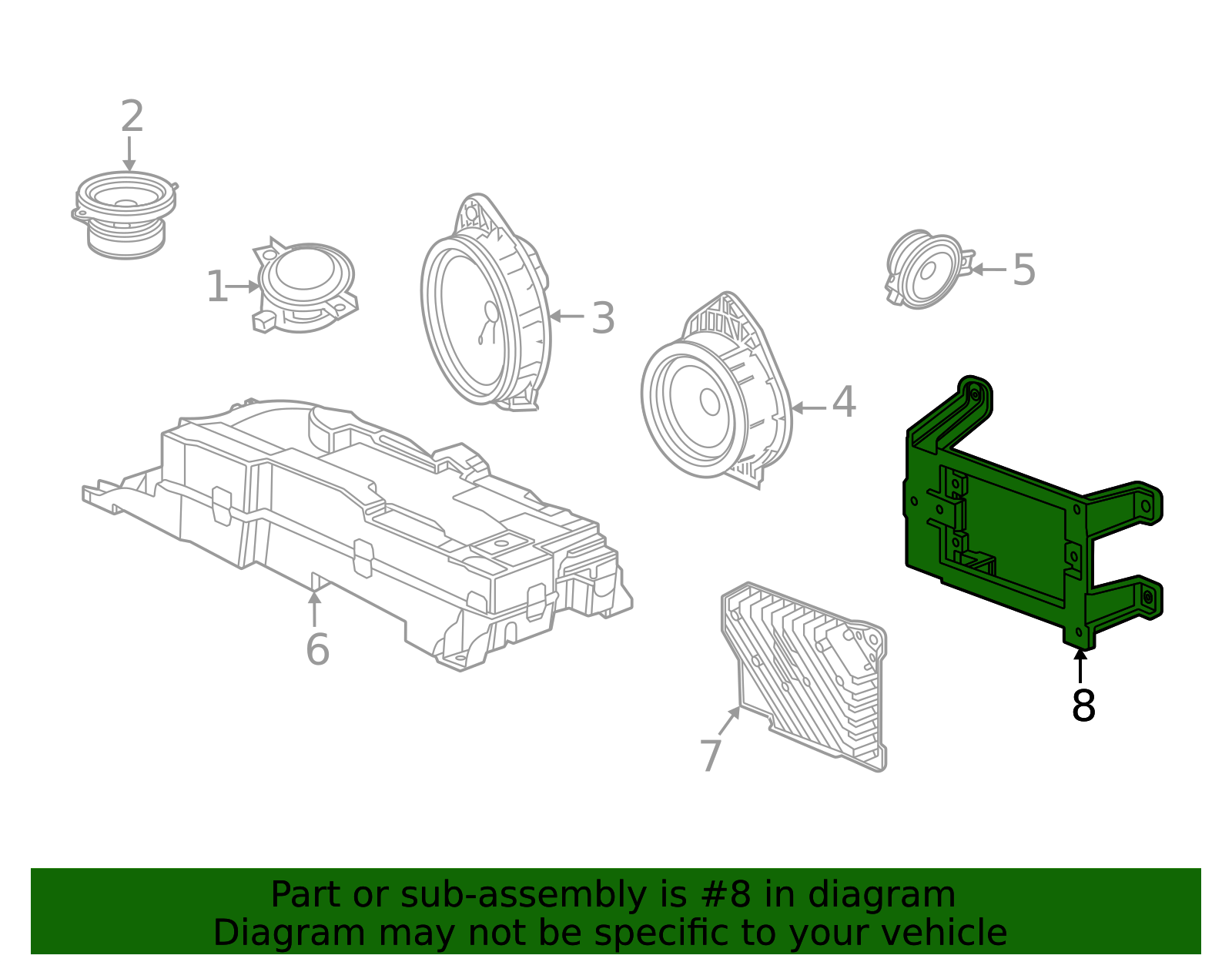 2021-2024 GM Radio Speaker Amplifier Bracket 84943778 | QuirkParts