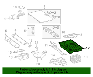 253-690-07-03-9F08 - Package Tray 2016-2019 Mercedes-Benz | Mercedes ...