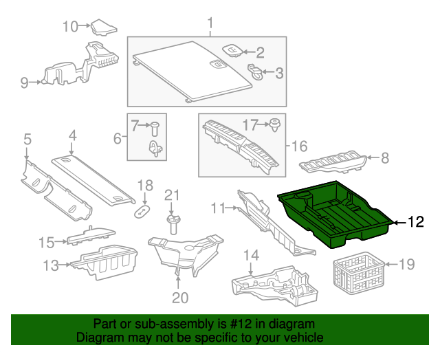 253-690-07-03-9F08 - Package Tray 2016-2019 Mercedes-Benz | Mercedes ...