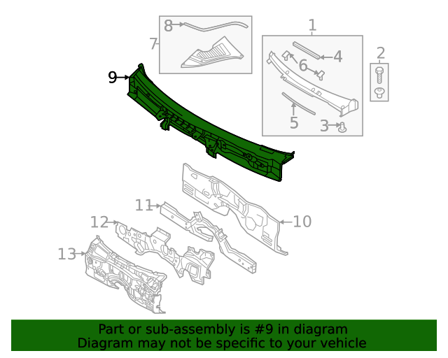 2021-2023 Genesis G80 Panel Assembly Cowl Complete 66700-T1000 | OEM ...