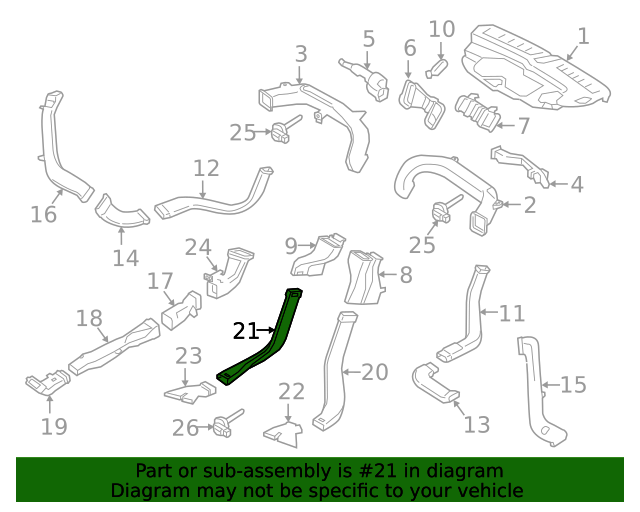 31418190 - Instrument Panel Air Duct 2017-2023 Volvo | AutoNationParts.com
