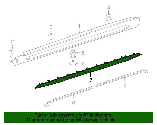 156-698-03-00 - Rocker Panel Molding Trim Insert 2018-2020 Mercedes ...