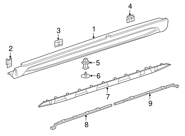 156-698-07-54 - Rocker Panel Guard 2015-2020 Mercedes-Benz ...