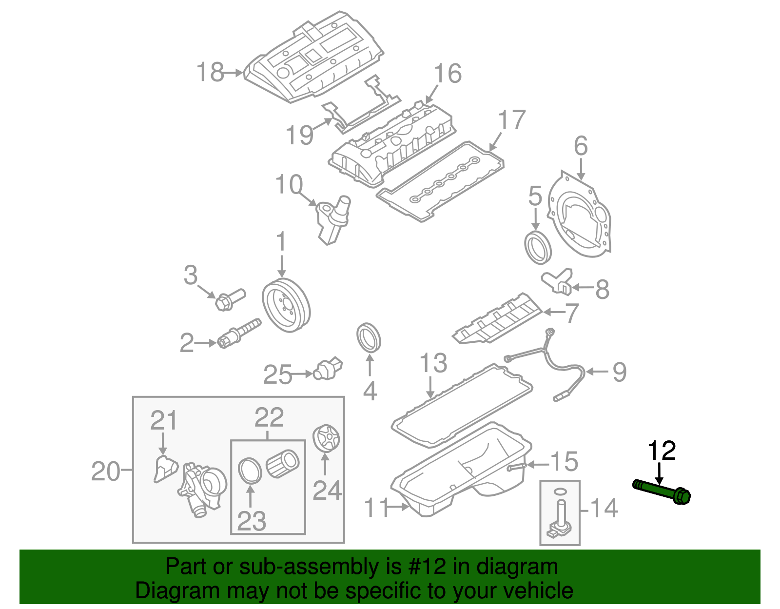 11-13-2-210-959 - Oil Pan Bolt 2006-2012 BMW | BMWOEMParts.com