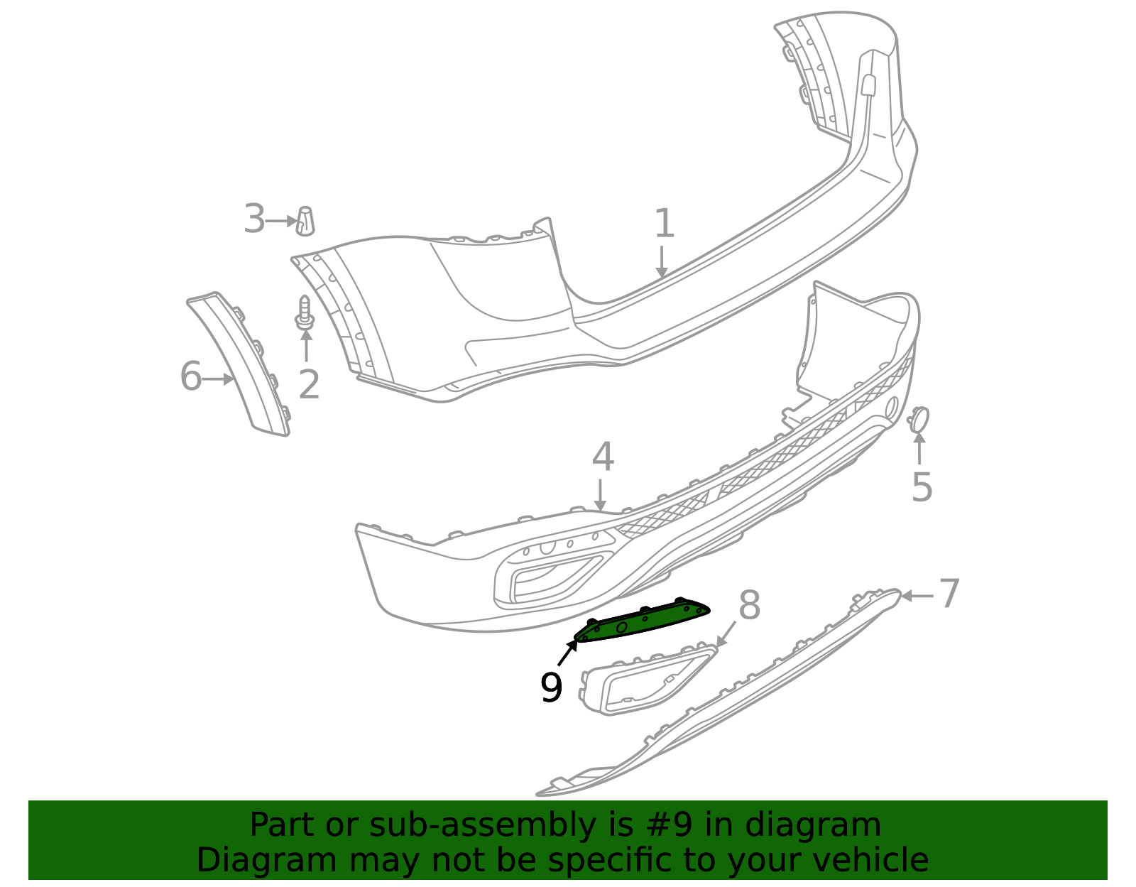 2GJ-945-105-A - Reflector 2022-2024 Volkswagen Taos | Volkswagen Parts ...