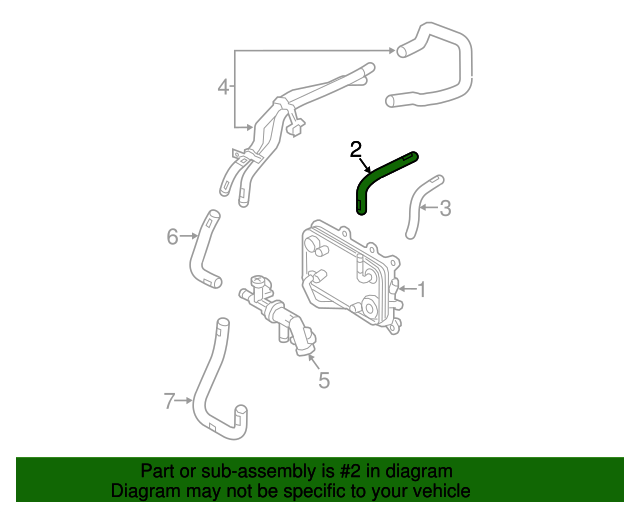 2014-2015 Kia Sorento Oil Cooler Tube 25421-2W500 | OEM Parts Online