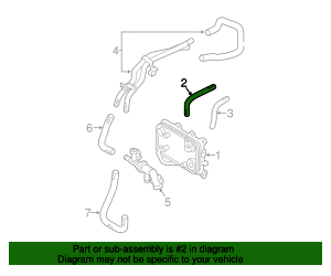 25421-2W500 - Oil Cooler Tube 2014-2015 Kia Sorento | Kia.Parts Store