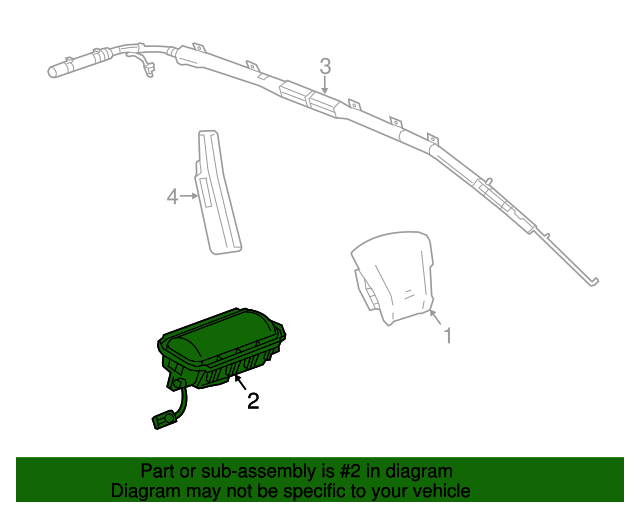 2014-2020 GM Instrument Panel Airbag 84637845 | TascaParts.com
