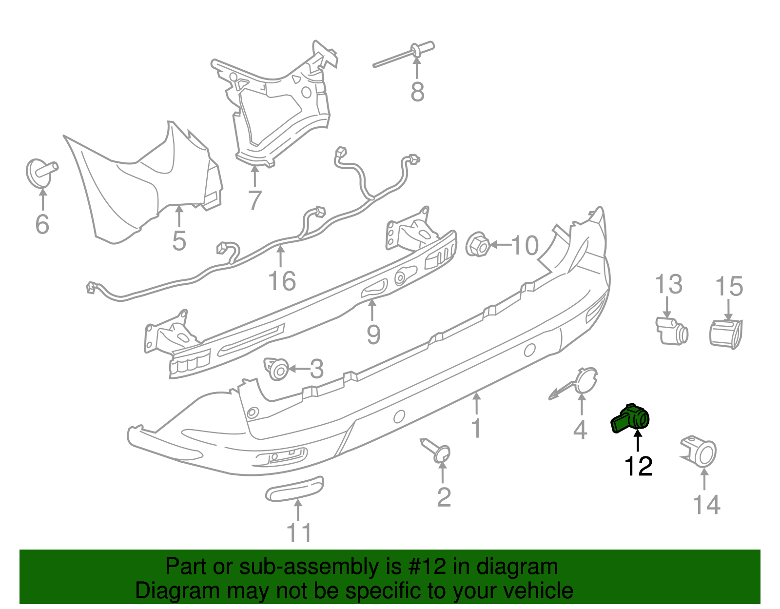 2014-2018 Ford Transit Connect Park Sensor GK2Z-15K859-A | OEM Parts Online