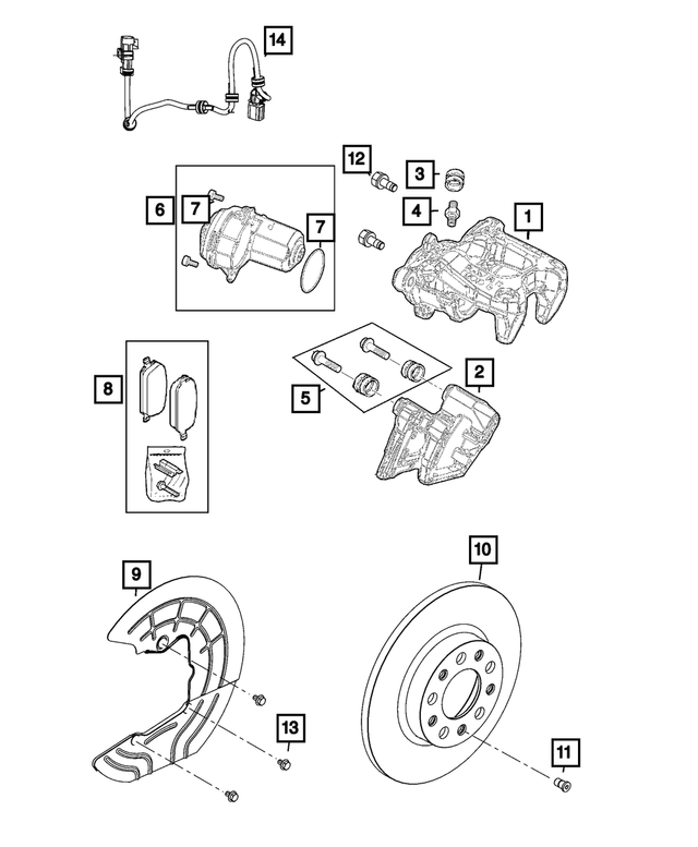 68263133AA - Disc Brake Pin Kit 2015-2024 Mopar | AutoNationParts.com
