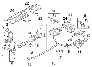28510-2G355 - Catalytic Converter 2016-2018 Kia Optima | Kia.Parts Store