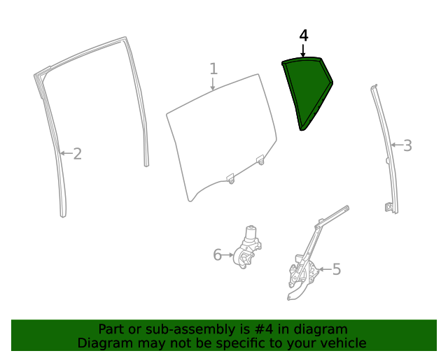 82220-6LE0A - Fixed Glass 2020-2024 Nissan Sentra | Nissan Parts ...