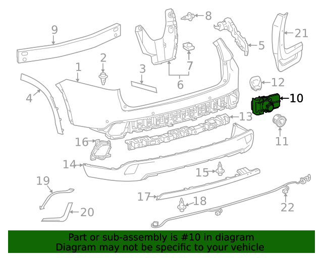 2017-2019 Toyota Highlander Park Sensor 89341-0E020-C0 | OEM Parts Online