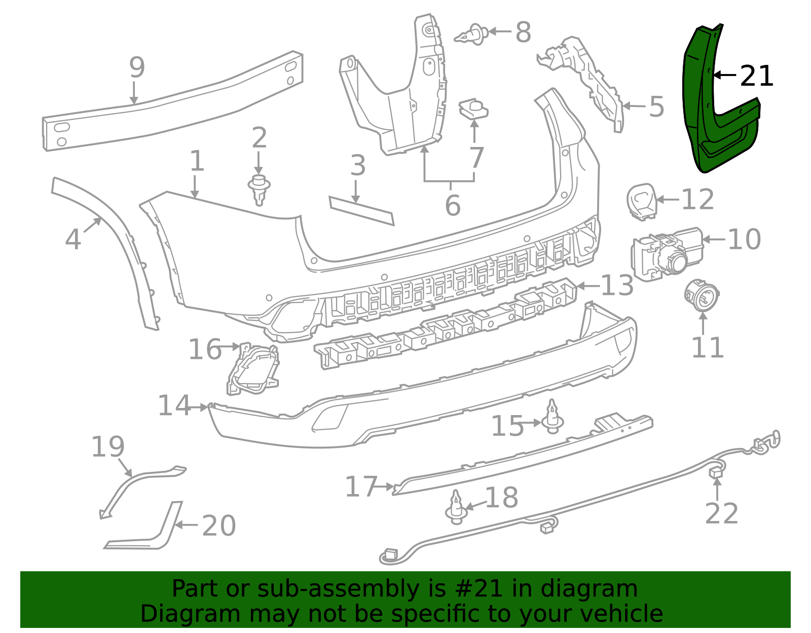 2014-2019 Toyota Highlander Mud Guard 76626-0E010 | Toyota Parts Center