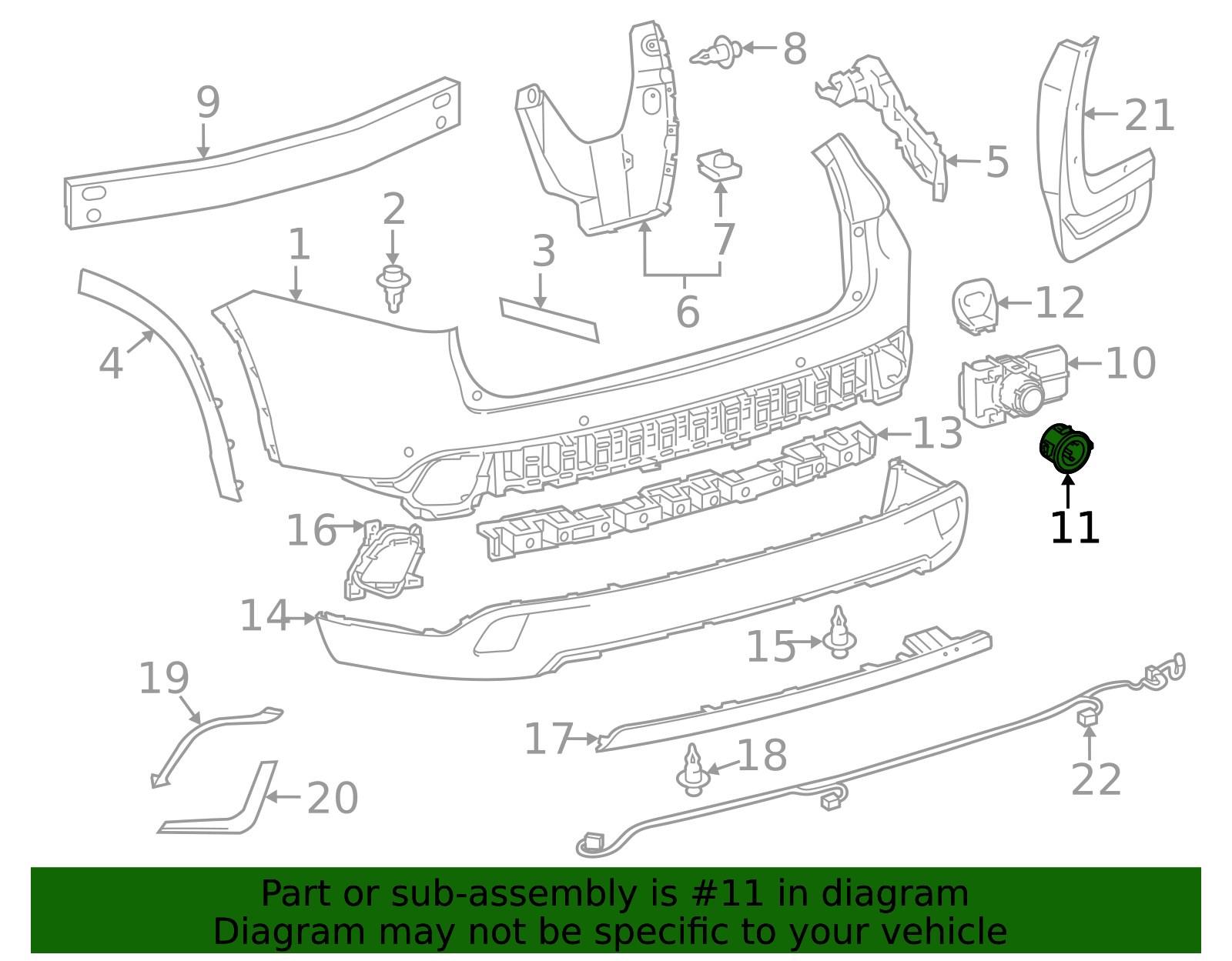 2017-2019 Toyota Highlander Park Sensor Retainer 89348-06040 | Toyota ...