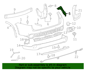 52156-0E070 - Side Support - 2014-2019 Toyota Highlander ...