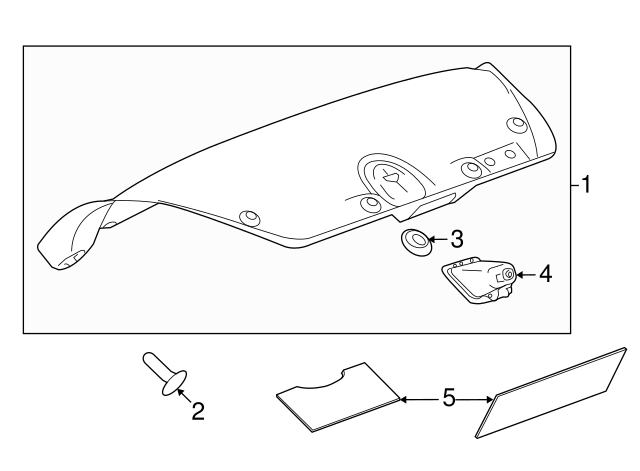 2014-2016 Buick Regal Trunk Lid Trim 23464351 | GMPartsDirect.com
