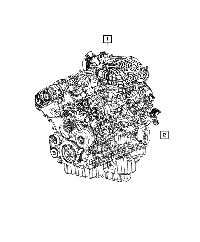 2016-2018 Jeep Grand Cherokee Complete Engine 68159352AF | Mopar Estores