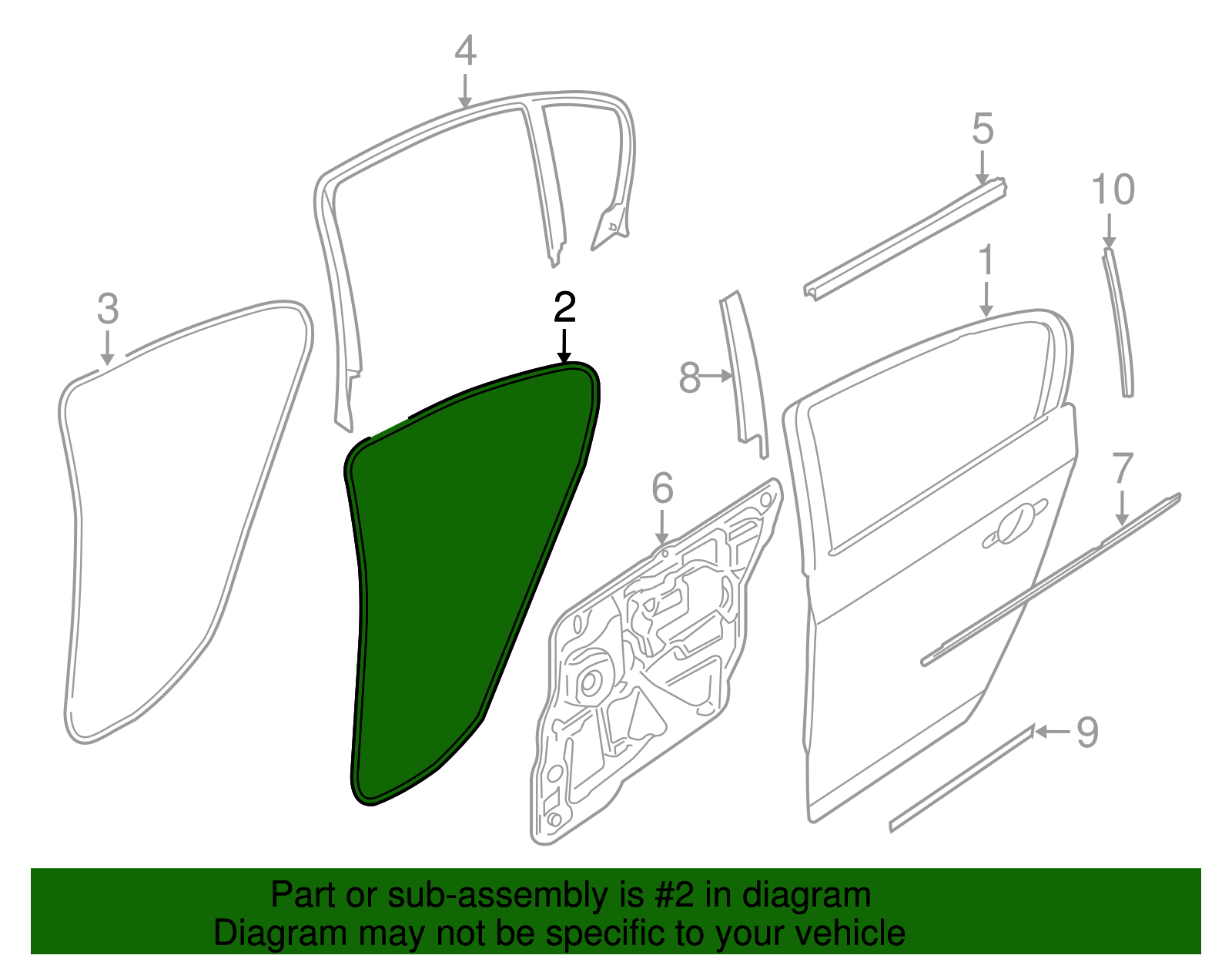 51347060245 - 2006-2011 BMW Surround Weather-Strip (51-34-7-060-245 ...