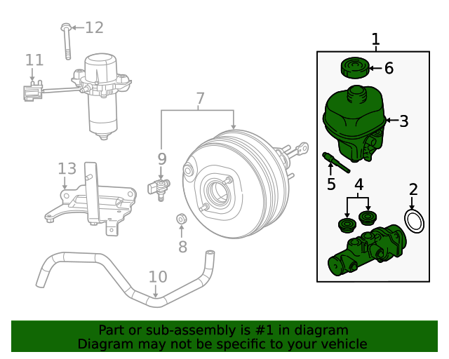 2019 Ram 1500 Master Cylinder 68398157AA | TascaParts.com