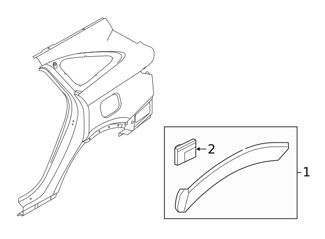 87741-R5000 - Wheel Opening Molding 2021-2022 Kia Sorento | Kia.Parts Store