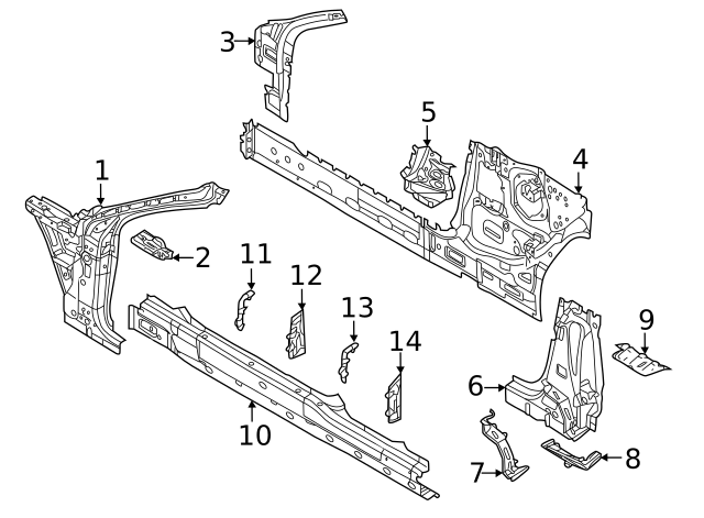 2018-2024 Audi Rocker Reinforced 8W7-809-378 | TascaParts.com