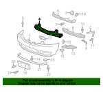 2007-2014 Cadillac Front Bumper Fascia Support 22920677 GM ...