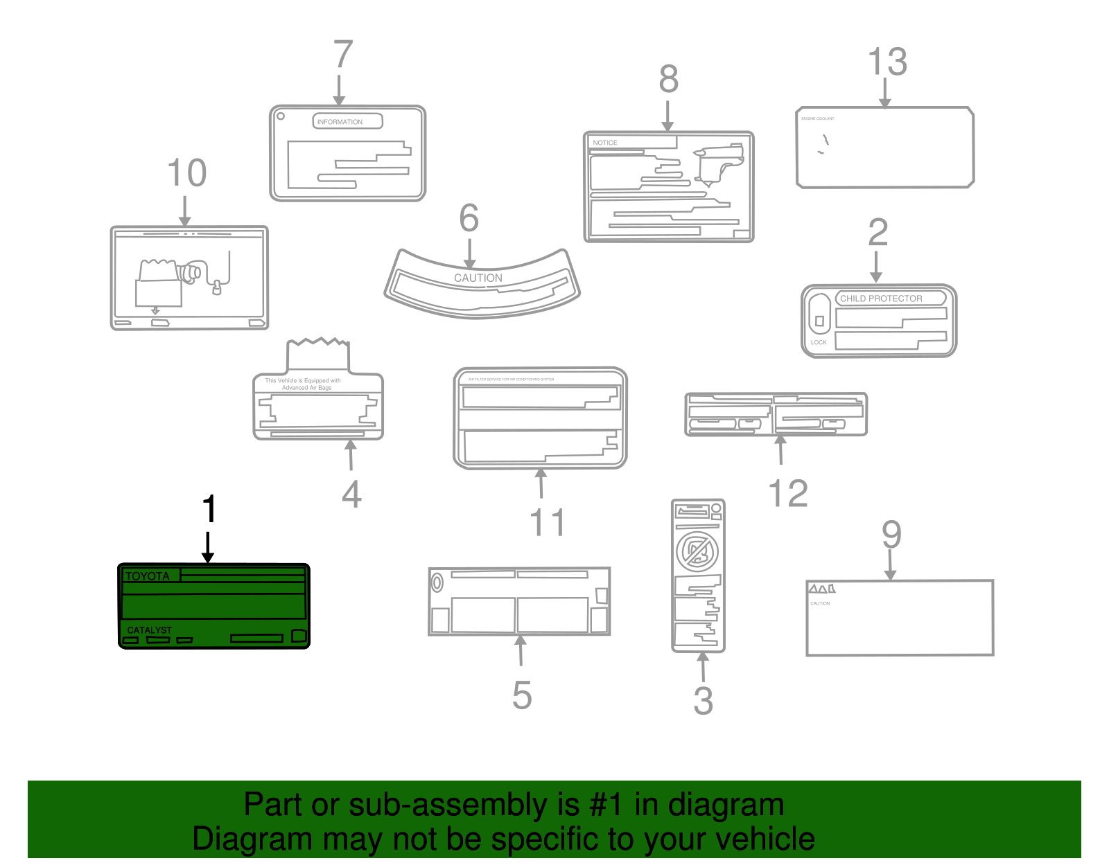 11298-28880 - Emission Label 2012 Scion xB | Longo Toyota Parts