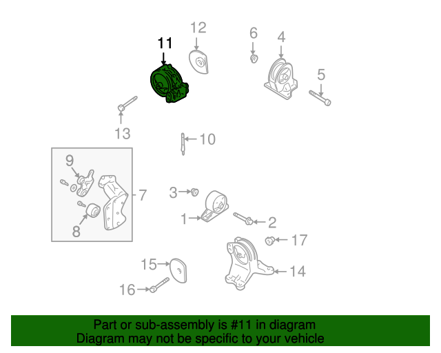 1999-2005 Mitsubishi Side Mount MR272199 | Mitsubishi Parts Warehouse