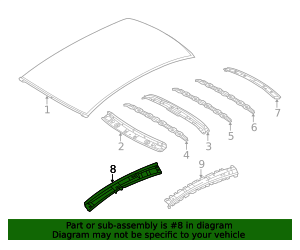G6330-5EFMA - Roof Rail 2020-2024 Nissan Versa | Nissan Parts ...