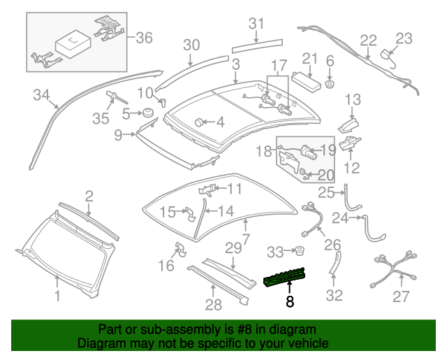 996-502-205-01-GRV - Roof Side Rail 2007-2012 Porsche 911 | AutoNation ...