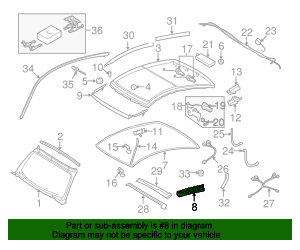 996-502-205-01-GRV - Roof Side Rail 2007-2012 Porsche 911 | AutoNation ...